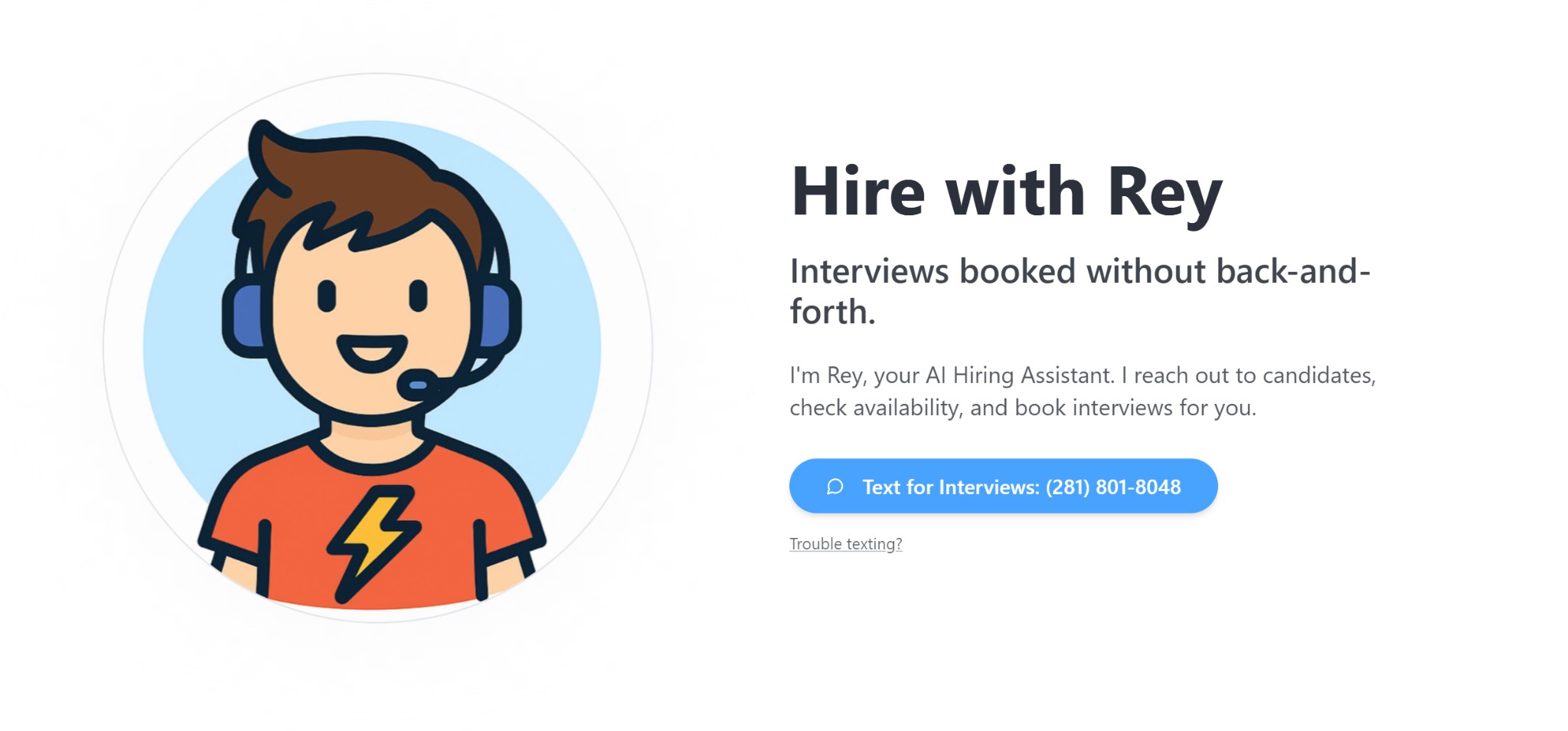 Hire with Rey - Interviews booked without back-and-forth